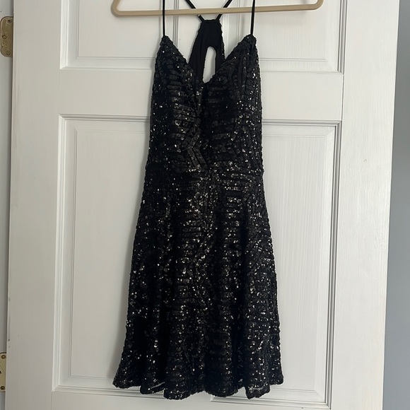Lulus | Dresses | Lulus Black Sparkle Mini Dress | Poshmark
